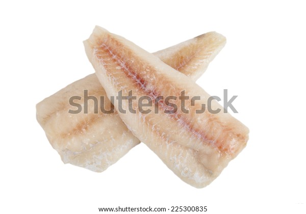 Frozen Cod Fillets Without Skin Isolated Stock Photo 225300835 ...