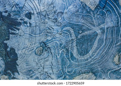 Frozen Puddle Surface Texture Seamless Background Stock Photo ...