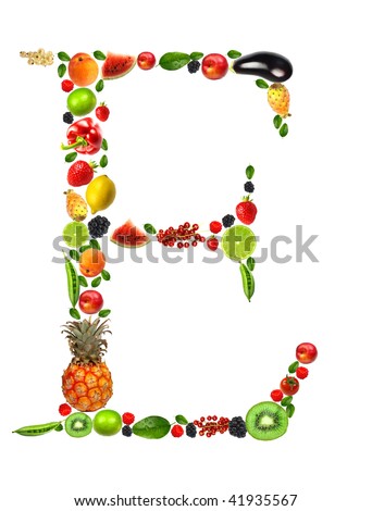 Fruit Vegetable Letter E Stock Photo (Edit Now) 41935567 - Shutterstock