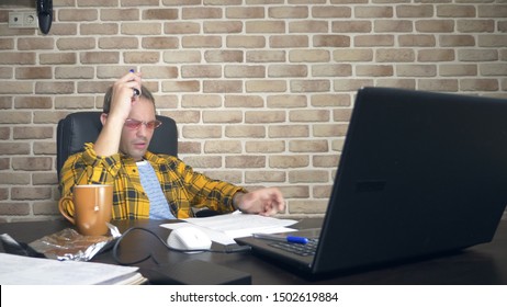 Frustrated Man Cannot Concentrate Having Block Stock Photo 1502619884 ...