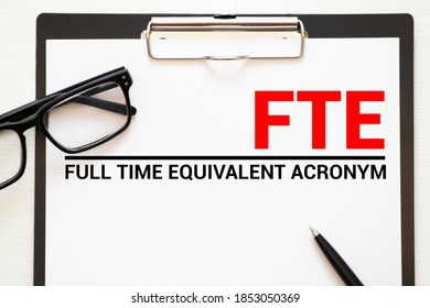 Fte Full Time Equivalent Acronym Business Stock Photo 1853050369 ...