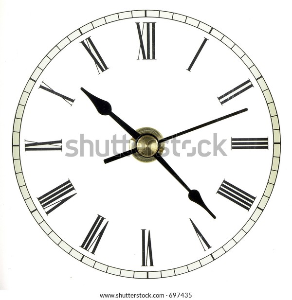 Full Clock Face Isolated Over White写真素材697435 | Shutterstock