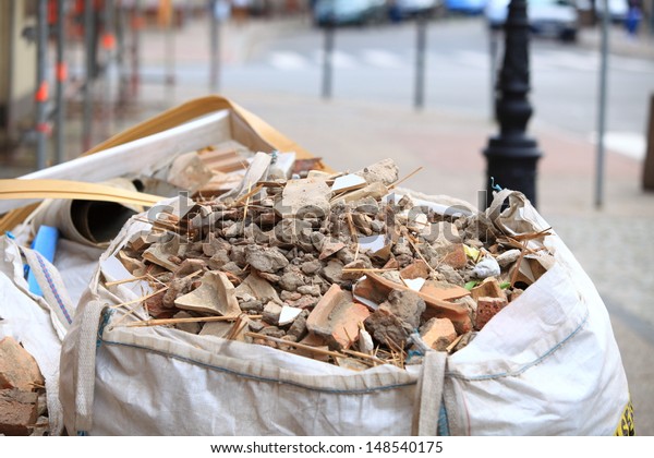 Full Construction Waste Debris Bags Garbage Stock Photo (Edit Now ... Full Construction Waste Debris Bags Garbage Stock Photo (Edit Now ...