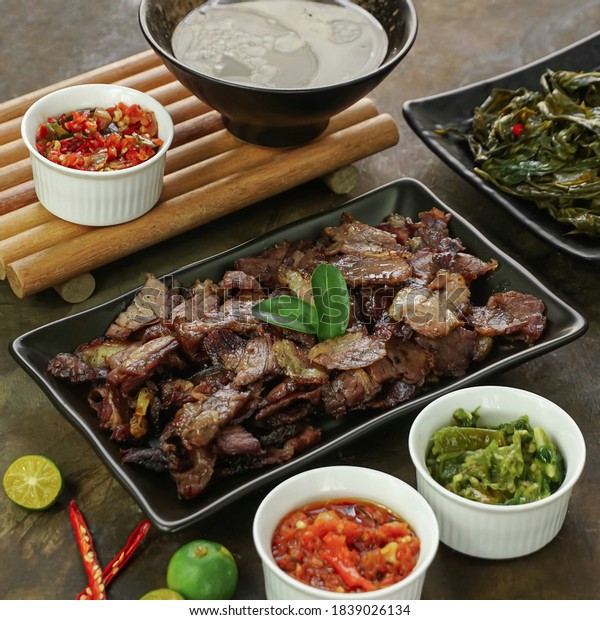 Full Frame Sei Sapi Indonesia Smoked Stock Photo 1839026134 | Shutterstock