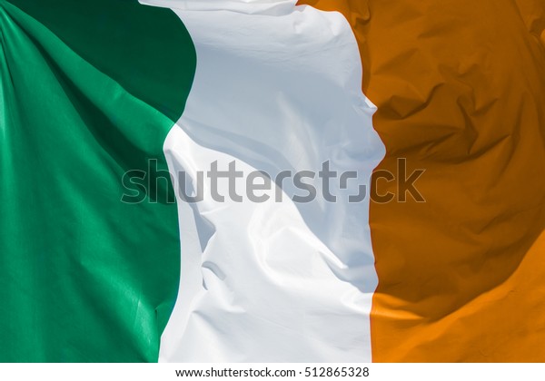 Full Framed Irish Flag Floating Wind Stock Photo 512865328 | Shutterstock
