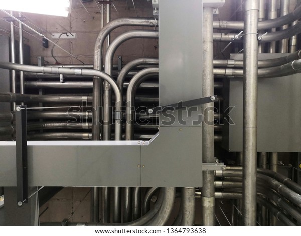 Full Galvanized Steel Conduits Pull Box Stock Photo 1364793638 ...