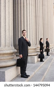 Full Length Side View Three Attorneys Stock Photo 144795094 | Shutterstock