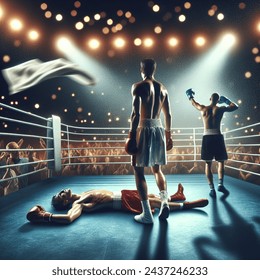 Indoor Photo Looking Afar Boxing Two AI-generated image 2479573003 ...