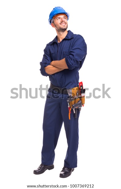 Full Length Young Worker Standing On Stock Photo 1007369212 | Shutterstock
