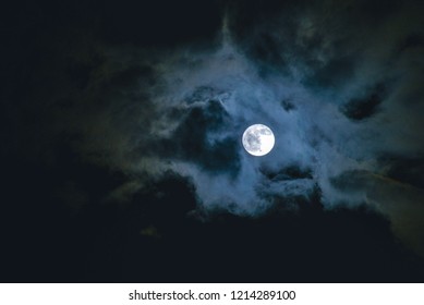Dramatic Dark Gothic Moon Night Stock Photo 158842625 | Shutterstock
