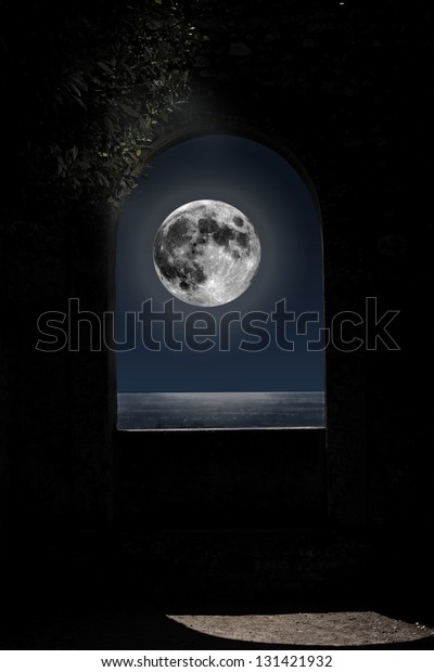 Full Moon Through Window Stock Photo 131421932 | Shutterstock