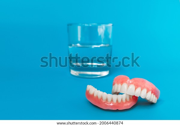 Full Removable Plastic Denture Jaws Set Stock Photo 2006440874 ...