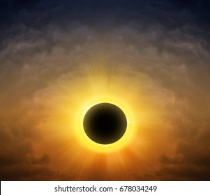 Amazing Scientific Background Total Solar Eclipse Stock Photo (Edit Now ...