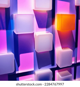 Futuristic 3d Interlocking Cubes That Glow AI-generated image ...