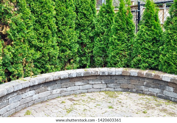 Functional Retaining Wall Coping Adds Seating Stock Photo (Edit Now ...