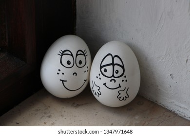Funny Easter Eggs Faces Stock Photo 1347971645 | Shutterstock