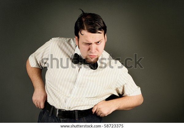 Funny Eccentric Guy On Dark Background Stock Photo 58723375 | Shutterstock