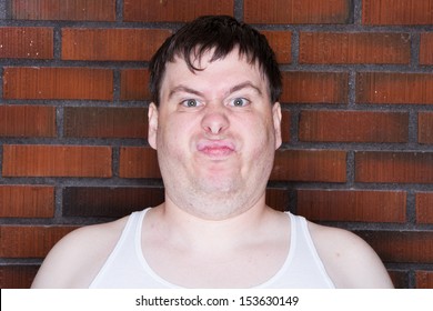 Funny Face Man Looking Camera His Stock Photo 153630149 | Shutterstock