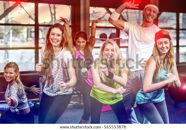 Funny Group Dancer Posing Together Gym Stock Photo 565553878 | Shutterstock