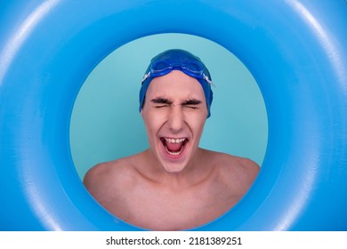 Funny Guy Inflatable Ring Pool Stock Photo 2181389251 | Shutterstock