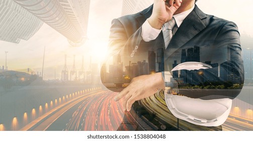 Future Building Construction Engineering Project Concept Stock Photo ...