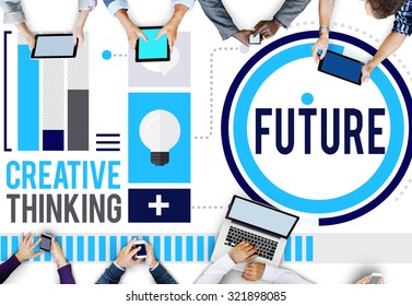 Future Imagine Inspiration Progress Development Concept Stock Photo ...