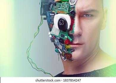 263 Half cyborg face Images, Stock Photos & Vectors | Shutterstock
