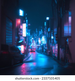 Future Tokyo Scene 在夜晚的東京街頭 — изображение, созданное ИИ (2337101551 ...