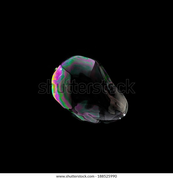 Fyling Exploding Soap Bubble Colorful Colors Stock Photo 188525990 ...