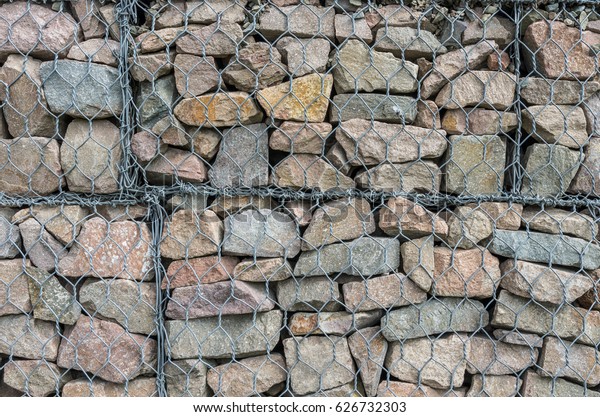 Gabion Wall Background Stock Photo 626732303 | Shutterstock