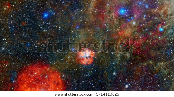 Galactic Background Elements This Image Furnished Stock Photo ...