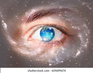 Eye Form Network On Background Outer Stock Photo 1891589446 | Shutterstock