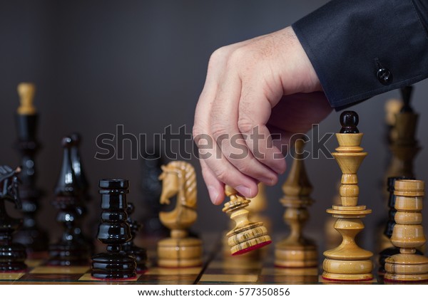 Game Chess Chess Player Makes Move Stock Photo (Edit Now) 577350856