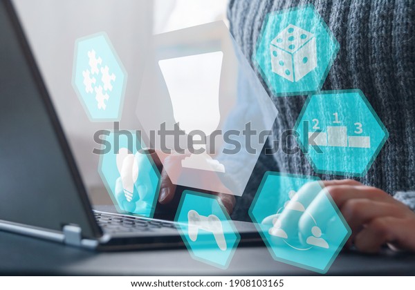 Gamification Business Processes Games Learning Concept Stock Photo ...