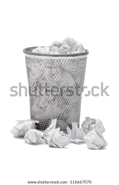 Garbage Bin On White Background Stock Photo 116667070 | Shutterstock