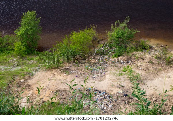 Garbage Dump On Cliff On River Stock Photo 1781232746 | Shutterstock