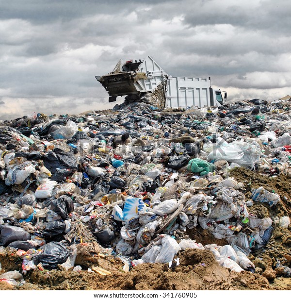 Garbage Truck Unloading Dump Stock Photo 341760905 | Shutterstock