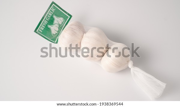 Garlic Net Garlic Packaging Nets Three Stock Photo 1938369544 ...