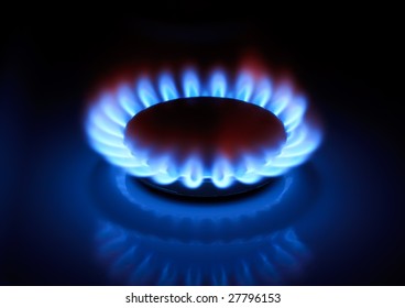 Gas Ring Flame Closeup On Black Stock Photo (Edit Now) 2813692