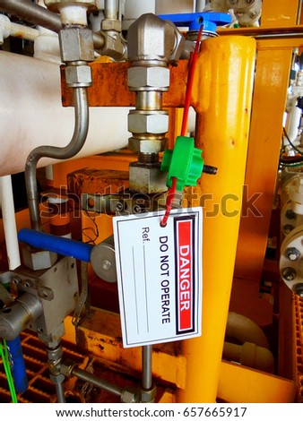 Gas Process Valve Isolation Lock Out Stock Photo (Edit Now) 657665917 ...