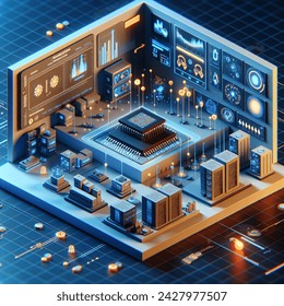 我想要一個自動化工廠中amr機器人在著物流箱在工站中穿梭的場景 AI-generated image 2450433519 ...