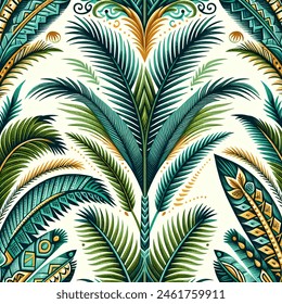 Generate Mexican Style Repeating Pattern Palm AI-generated image ...