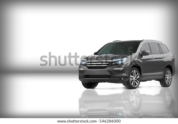 Generic Car White Background Reflection Stock Photo (Edit Now) 546286000