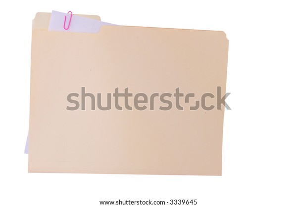 Generic File Folder Paper Clip Attached Stock Photo (Edit Now) 3339645