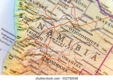 Geographic Map Namibia Important Cities: foto de stock (editar ahora ...