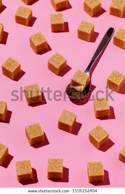 Geometry Pattern Made Brown Sugar Cubes Stock Photo 1539256904 ...