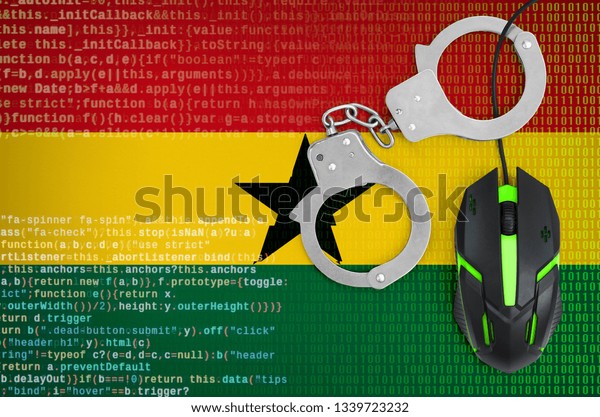 Ghana Flag Handcuffed Computer Mouse Combating Stock Photo 1339723232 ...