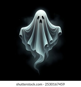Realistic Ghost Flying Translucent Looking Somber AI-generated image ...