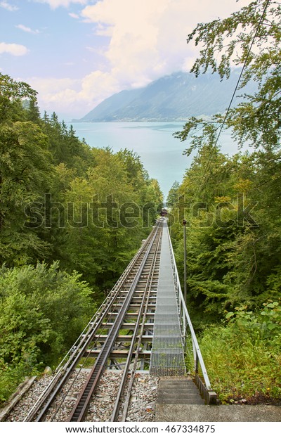 Giessbachbahn Funicular Funicular Opened 1879 First Stock Photo (Edit ...