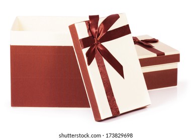 Opened Gift Packing Tied By Ribbon Stock Photo (Edit Now) 223476664